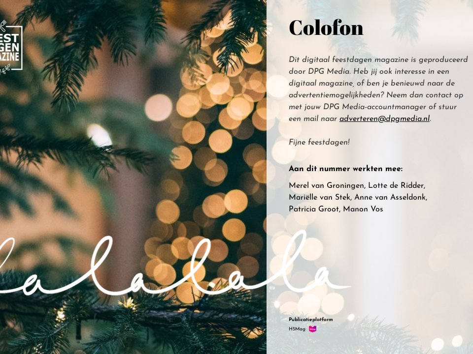 Colofon - Feestdagen Magazine